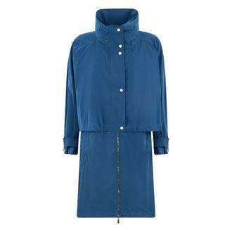 Moorer Moderner Mantel mit hohem- elegantem Kragen - - Coats - Damen - Blau - M