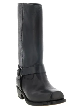 Golden Goose Harness Strap Biker Boot - Black
