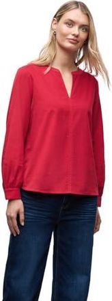 Street One 3412338 Chemisier en Velours côtelé de Couleur Unie, Rouge (Racing Red), 44 Femme