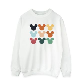 Disney Mickey Mouse Heads Square Sweatshirt f&uuml;r Herren (Wei&szlig;)