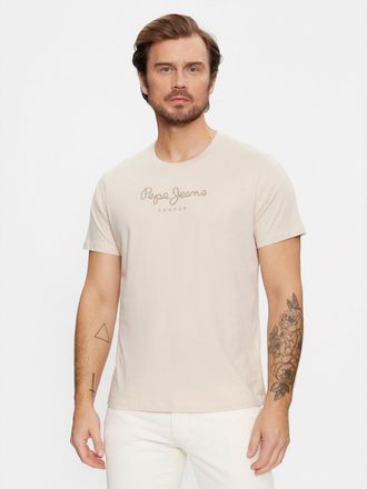 Pepe Jeans London T-Shirt Eggo N PM508208 Beige Regular Fit