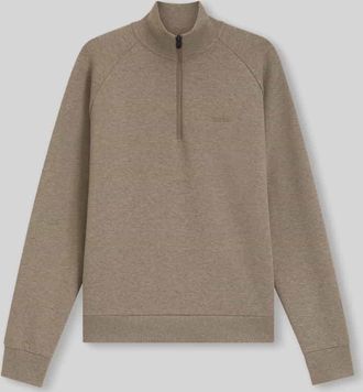 HUGO BOSS Sweatshirt mit halblangem Rei&szlig;verschluss