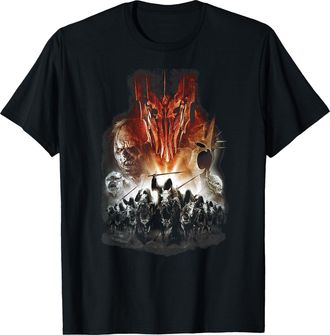 WB Warner Bros. Lord of the Rings Evil Rising T-Shirt - Unisex-Erwachsene und Kinder - Schwarz - S