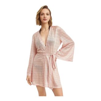 Melissa Odabash Femme, Maillots de bain, Rose, Taille: 40 FR Anna Knitted Kaftan