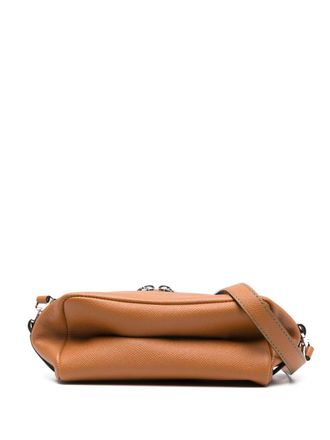 Valextra mini sac &agrave; bandouli&egrave;re Origami - Marron