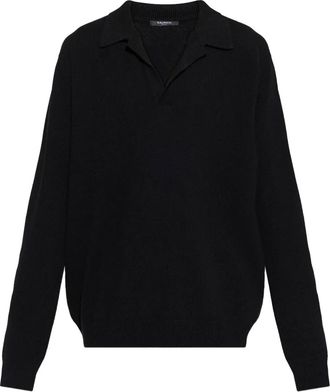 Balmain collared sweater - Schwarz