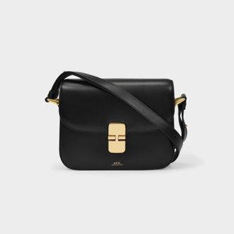 A.P.C. Grace Small Hobo Bag - A.P.C. - Black - Leather