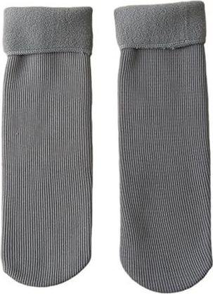 Generic Chaussettes ultra douces en velours fin et thermique pour femme Chaussettes chaudes en velours pour femme Noir, gris, taille unique