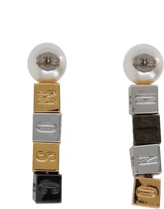Moschino Pearl-Embellished Earrings - Silver