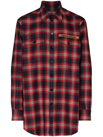 Dolce & Gabbana chemise &agrave; patch logo - Rouge