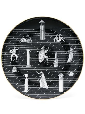 Ginori 1735 Platzteller mit Print (33cm) - Schwarz