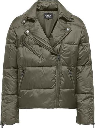 Only Onlvanilla Puffer Veste de Motard OTW matelassée, Marron, XS Femme