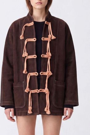 Uma Wang Kurze Wolljacke von mit hohem Kragen und Knebelverschluss