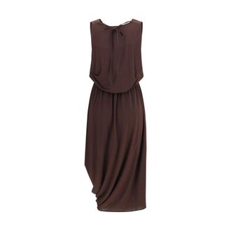 Christophe Lemaire Womens Brown Viscose Casual Dress