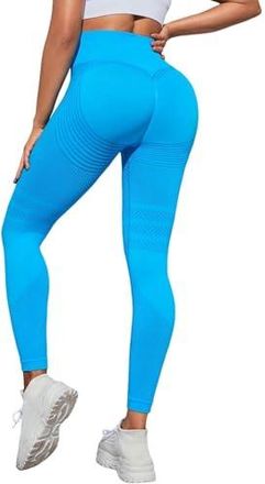 Generic Leggings Sport pour Femmes,Push Up,Femmes Grande Taille Taille Haute Minceur Exercice Long Slim Couleur Solide Lifting Hanches Yoga Leggings Confortab