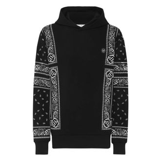 Philipp Plein Hoodie Sweatshirt Paisley Bandana - - Sweatshirts & Hoodies - Herren - Schwarzk - S