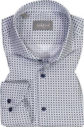 Fakts Herren Hemd blau Baumwolle