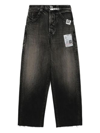 Miharayasuhiro Unges&auml;umte Wide-Leg-Jeans - Schwarz