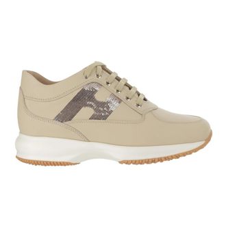 Hogan Leder Sneakers mit Strass-Detail - - Shoes - Damen - Beige - 37 EU