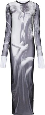 Jean Paul Gaultier Femme, Robes, Noir, Taille: 38 FR La Robe Longue Smoking Femme
