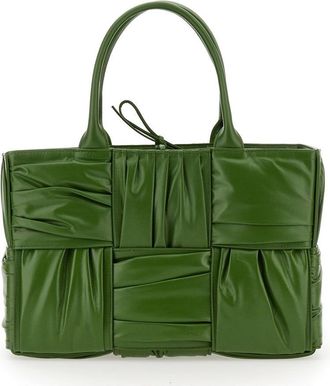 Bottega Veneta Womens Tote Bag Small Bow Green Calfskin Handbags Hand