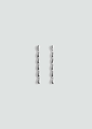 Mango Boucles doreilles pendantes gouttes argent - Femme - Taille unique - MANGO