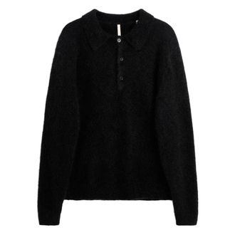 Sunflower Mohair Polo - - Knitwear - Herren - Schwarzk - XL