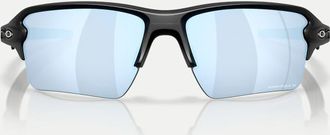 Oakley Flak 2.0 XXL rechteckige polarisierte Sonnenbrille mit blau verspiegelten Gl&auml;sern in mattschwarz