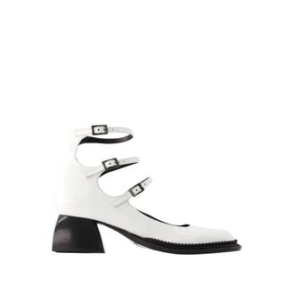 Nodaleto Wei&szlig;e Lederschuhe - Runde Spitze - - Shoes - Damen - Wei&szlig; - 40 EU