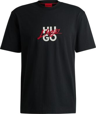 HUGO BOSS Hugo Herren Laze Loungewear_T_Shirt, Black1, XL