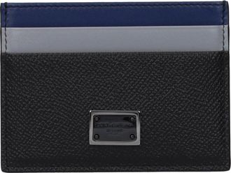 Dolce & Gabbana Porte Document Homme Cuir Noir/Bleu Nuit