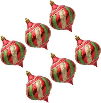 Garneck Einzigartiger Christbaumschmuck Kugeln 6-teiliges Ornamentset Im Vintage-Stil für Die Feiertagsdekoration Zu Hause