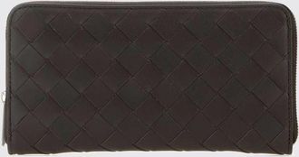 Bottega Veneta Continental Zip-Around-Geldb&ouml;rse aus geflochtenem Kalbsleder