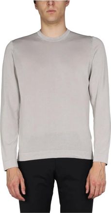 Drumohr Homme, Tops, Gris, Taille: M Long Sleeve Sweater