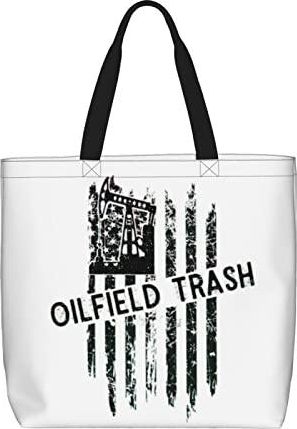 Generic Sac De Courses La Vie Des Travailleurs Des Champs P&eacute;trolif&egrave;res Compte Sac &Agrave; Provisions En Toile Pliable R&eacute;utilisable Sacs En Toile Pour Femmes, Pour F