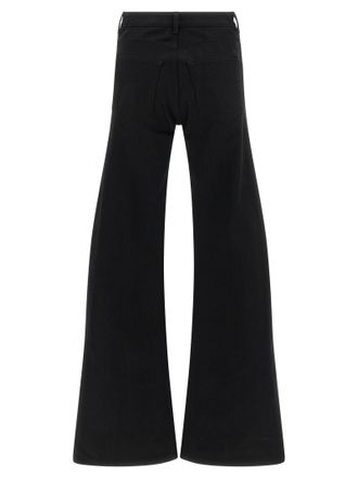 Balenciaga Womens Black Cotton Flared Jeans Clothing