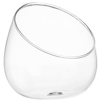 Cabilock Schr&auml;g Geschnittene Sch&uuml;ssel Glasvase Klar Terrarium S&uuml;&szlig;igkeiten Gericht Obstglas Blumenbeh&auml;lter Herzst&uuml;ck f&uuml;r Hochzeitsfeier Home Office (Transparent