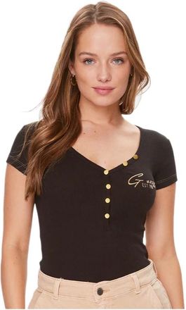 Guess Femme, Tops, Noir, Taille: 36 FR T-shirt élégant G pour femmes