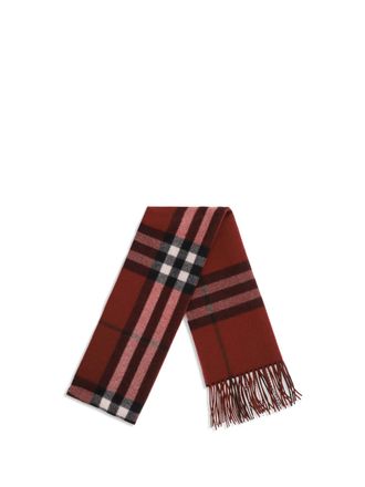 Burberry Cashmere Check Scarf - Red