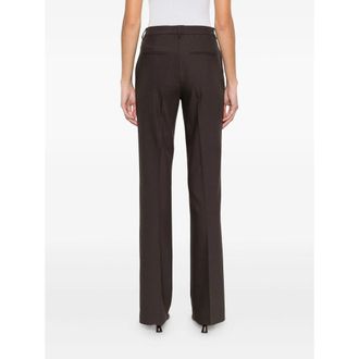 Aya Muse Seam Detail Flared Trousers - Brown