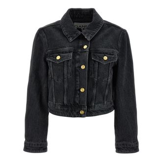 Ganni Schwere Jeansjacke - - Jackets - Damen - Schwarzk - L