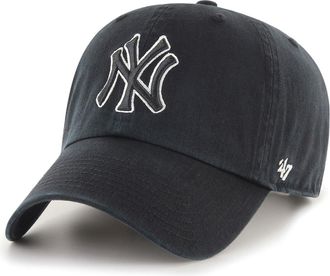 47 Brand 47 CAP MLB NEW YORK YANKEES CLEAN UP NO LOOP LABEL BLACK