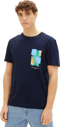Tom Tailor Herren T-Shirt 1035582, 10668 - Sky Captain Blue, M