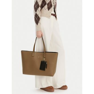 Tommy Hilfiger Handtasche Tommy Hilfiger Th Icon Tote AW0AW18173 Braun