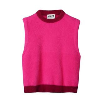 Pom Amsterdam Shelly Spencer - - Knitwear - Damen - Rosa - S