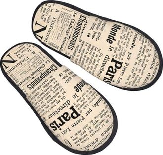 Generic Pantoufle Maison Journal De Paris Hiver Pantoufles Doux Hiver Chaussures Chaudes Unique Chaudes Pantoufles Pour Camping Maison Voyages L