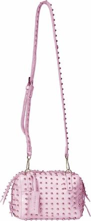 John Richmond Femme, Sacs, Rose, Taille: ONE Size Sac bandouli&egrave;re &agrave; clous et fermeture &eacute;clair