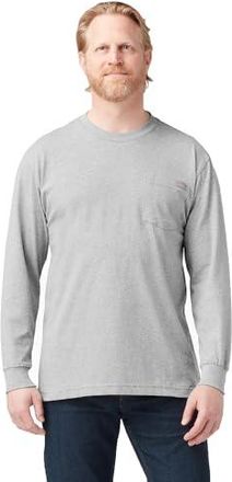 Dickies T-Shirt &agrave; Manches Longues et col Rond pour Homme, Taille Grande et Large, Gris chin&eacute;, XX-Large