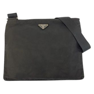 Prada Pre-owned Nylon Tessuto Triangle Logo Schultertasche - - Pre-owned - Damen - Schwarzk - ONE SIZE