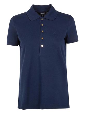 Lauren Ralph Lauren polo &agrave; boutons brod&eacute;s - Bleu